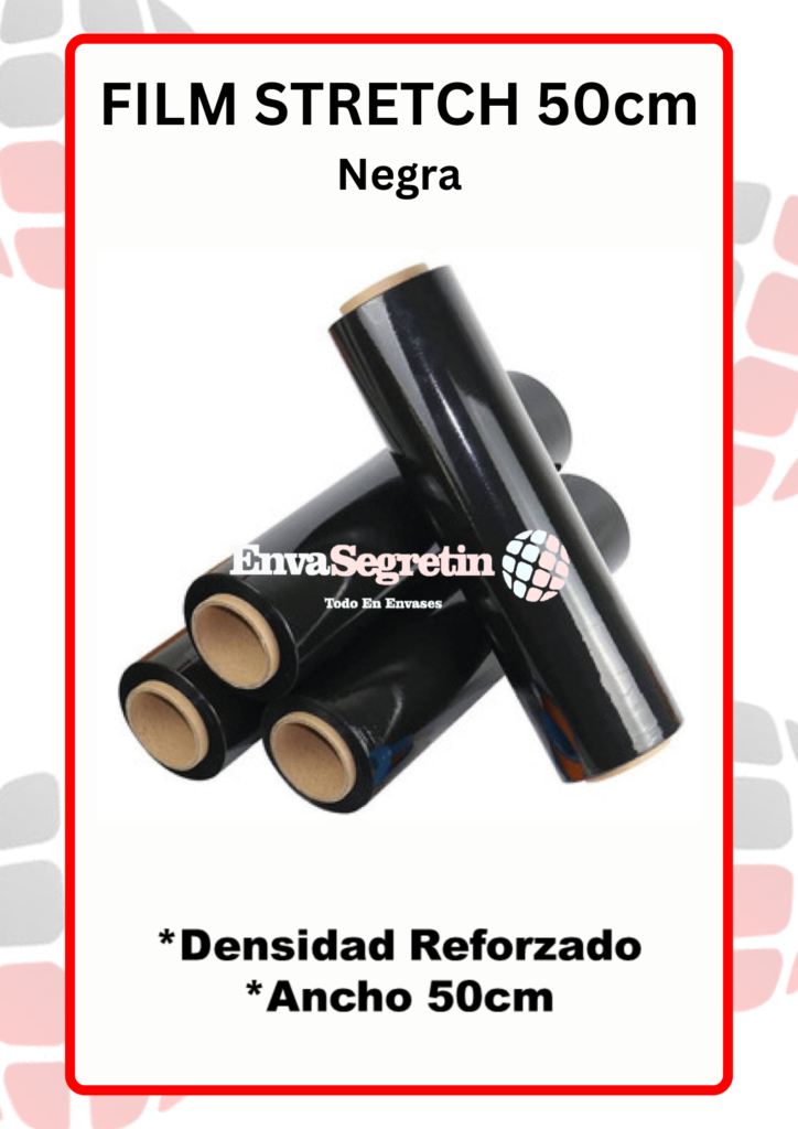 Film Stretch 50cm Negro - Envases Segretin